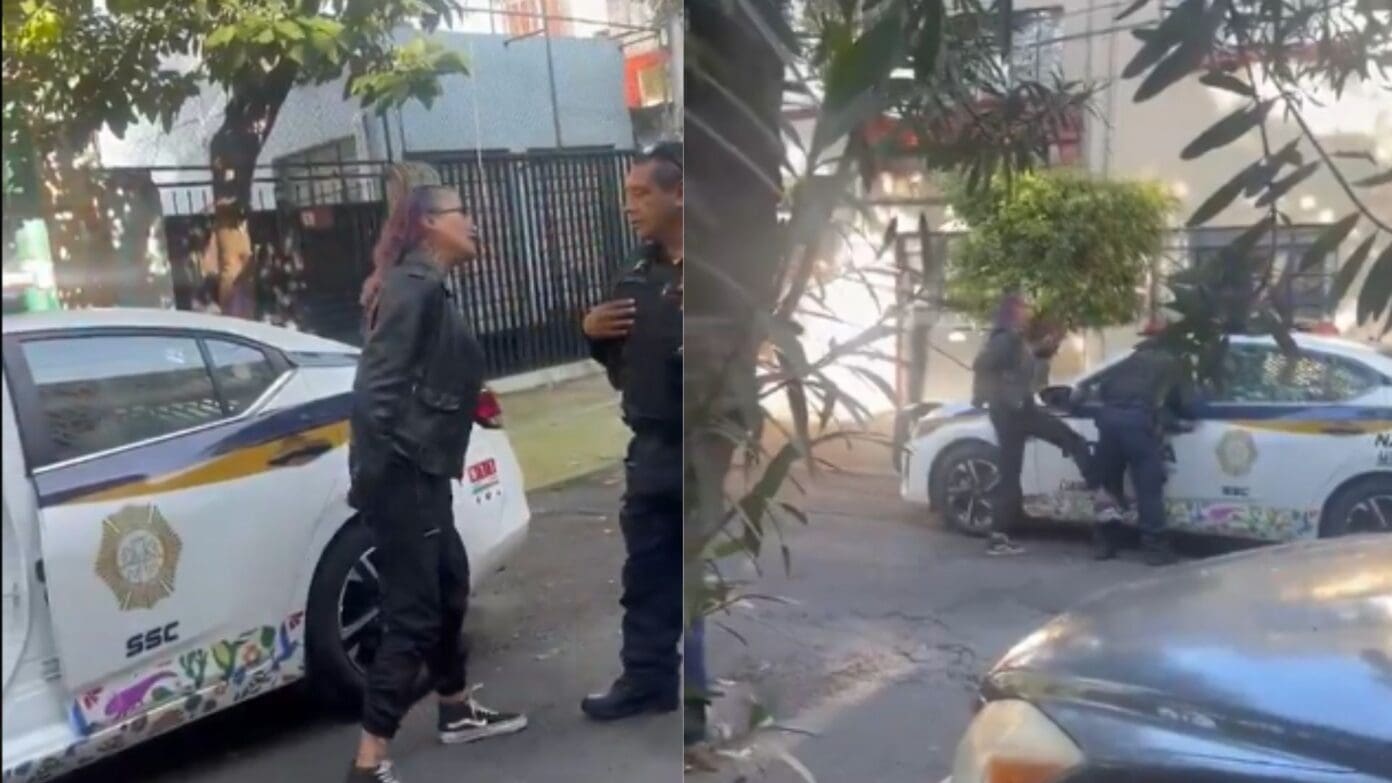 Video: Mujer insulta y patea a policía de la CDMX; su expareja pidió el ...